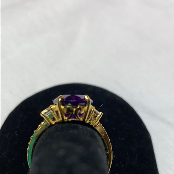 JTV | Jewelry | Amethyst 8k Yellow Gold Over Sterling Silver | Poshmark